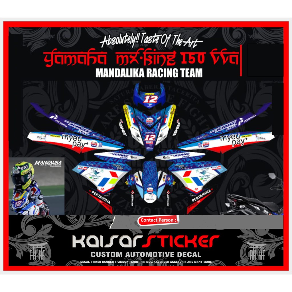 Jual STICKER DECAL FULL BODY MX KING 150 NEW DESIGN MANDALIKA | Shopee ...