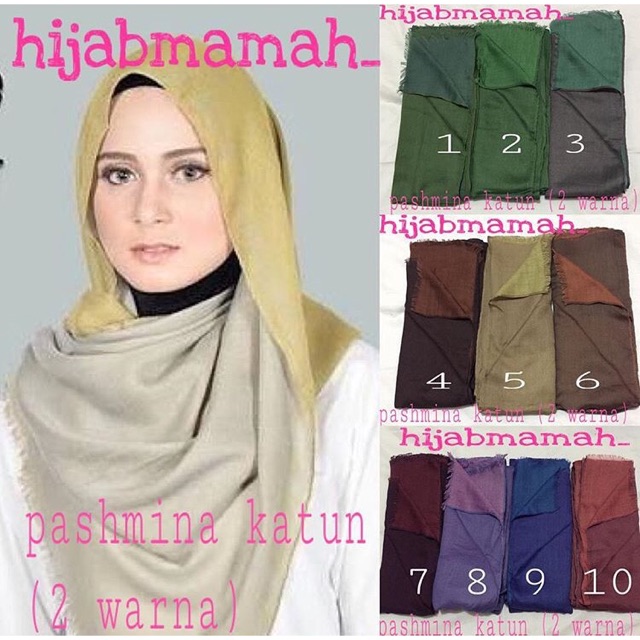 Jual Pashmina Katun 2 warna | Shopee Indonesia