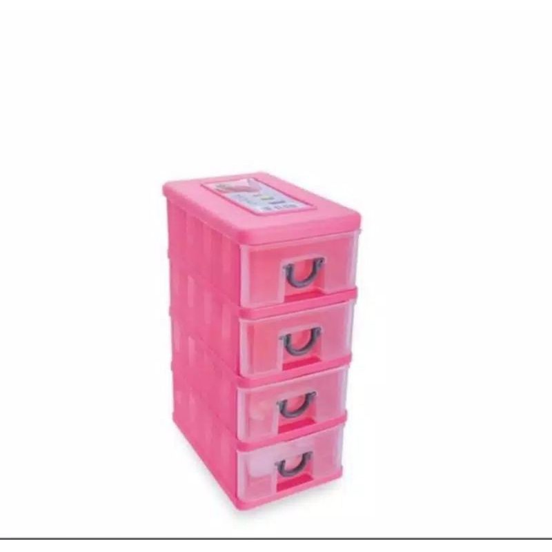 Jual LACI MINI CONTAINER SUSUN 4 GREEN LEAF 7905 / RAK CABINET STORAGE ...