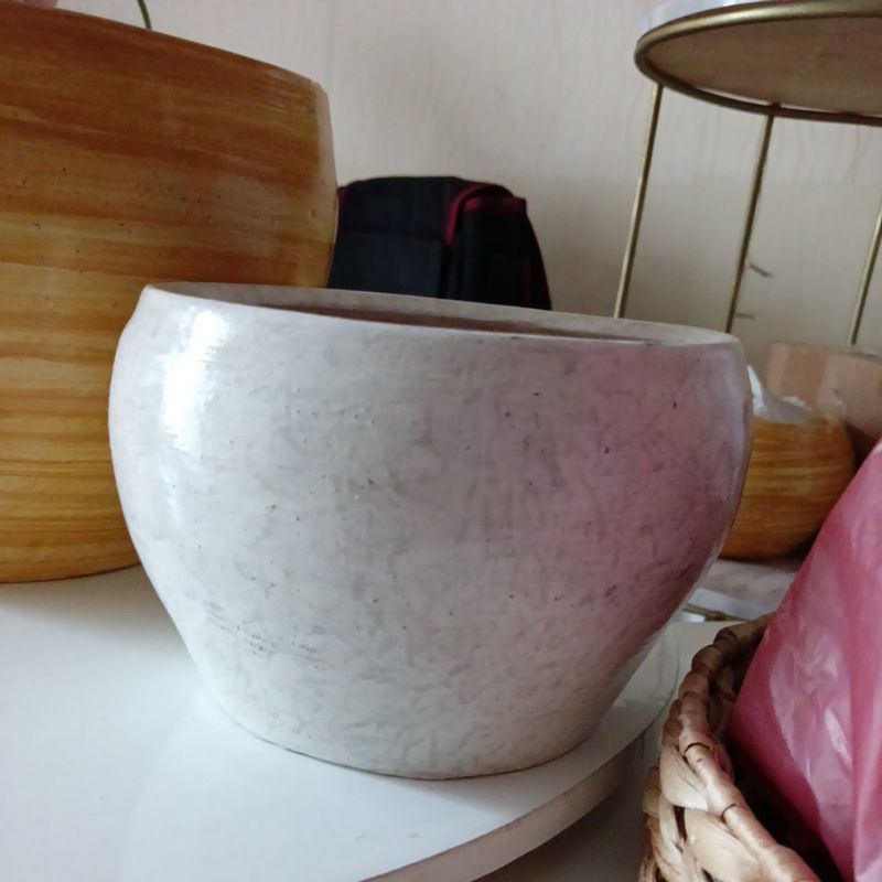 Jual vas batu/vas tanah liat/vas gerabah/vas handmade | Shopee Indonesia