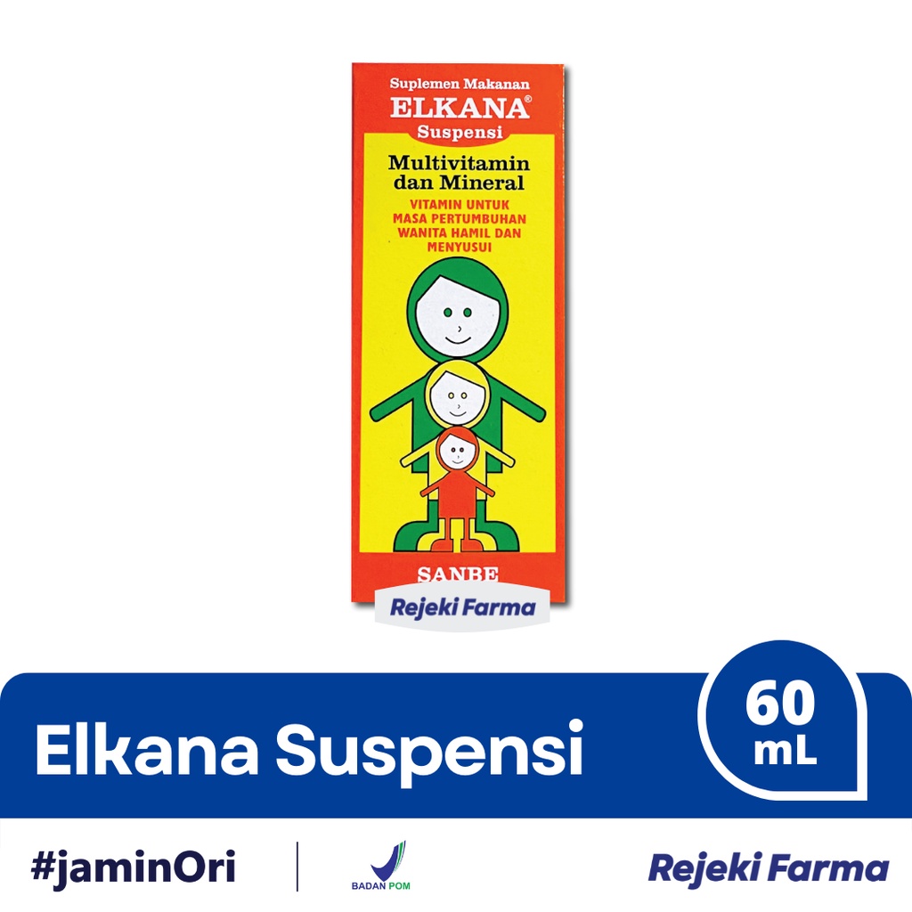 Jual Elkana Suspensi Syrup 60 mL - Suspension Multivitamin Sirup Anak ...