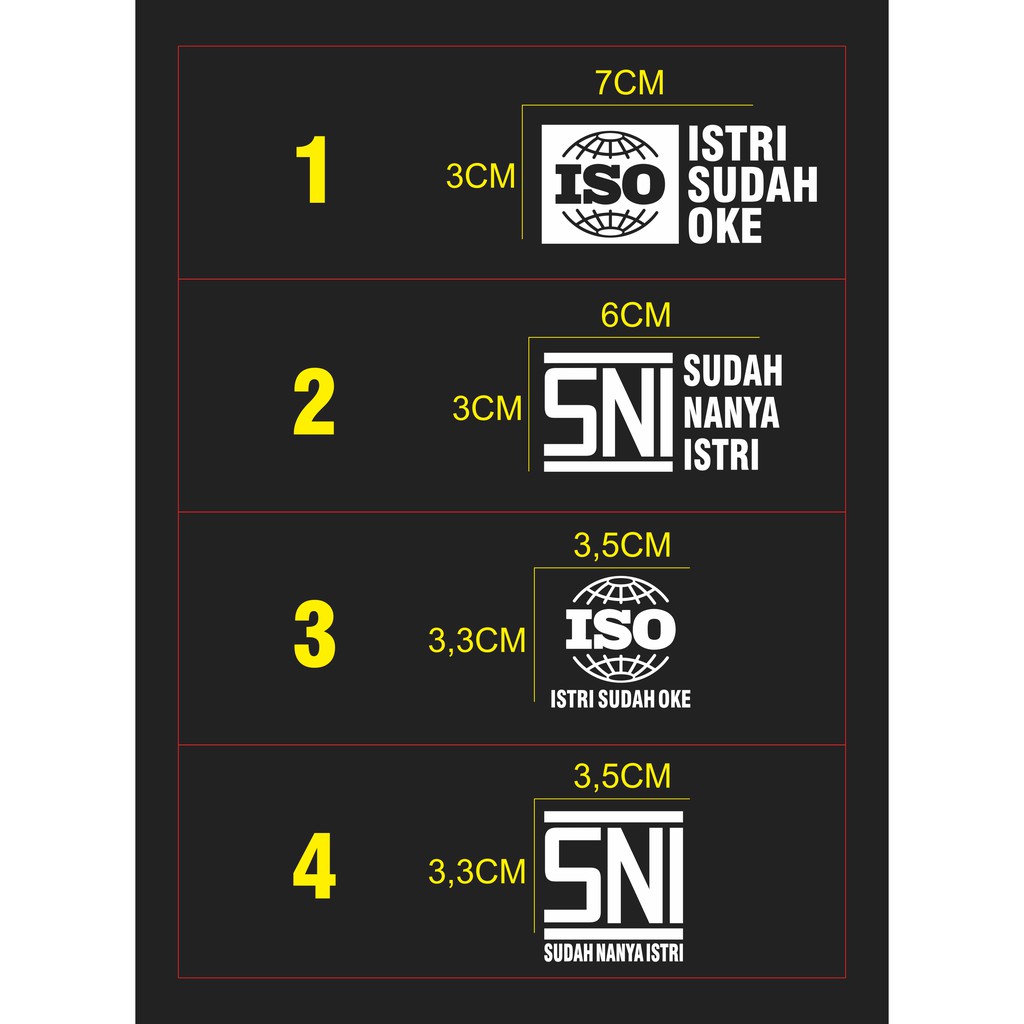 Jual cutting stiker iso/sni lucu2an | Shopee Indonesia