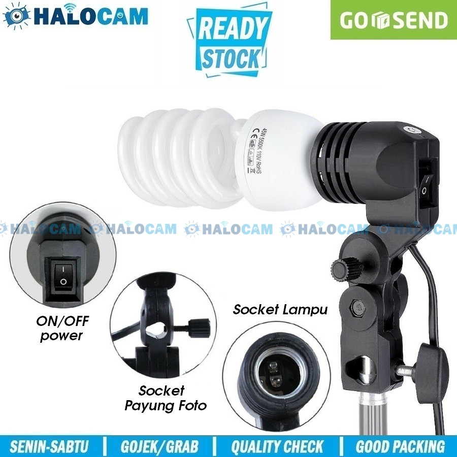 Jual Single Socket Lamp Light Bulb E27 - bracket adapter lampu studio ...