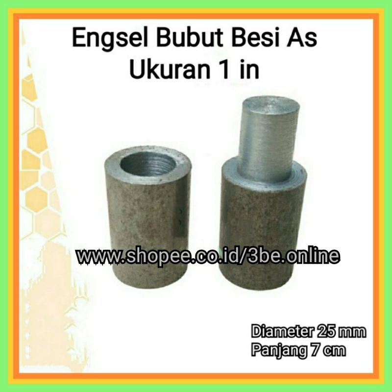 Jual engsel pagar bubut besi as 1in pintu besi tralis gebyog 1 inch ...