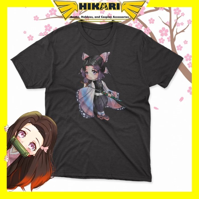 Jual Kaos Anime Shinobu Kacho Kimetsu no Yaiba Original Fanart - Hitam ...