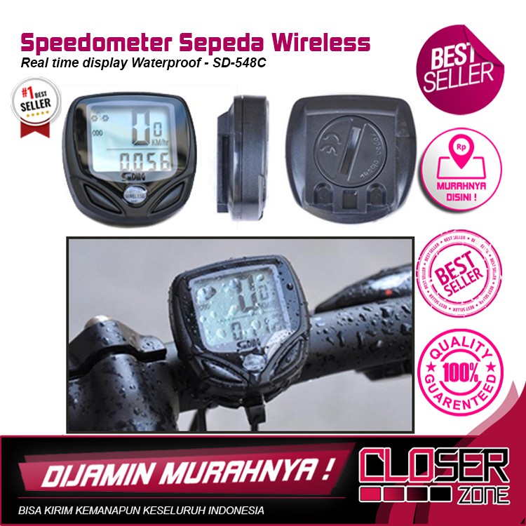 Jual Speedometer Sepeda Wireless Display LCD - SD-548C - Black | Shopee ...