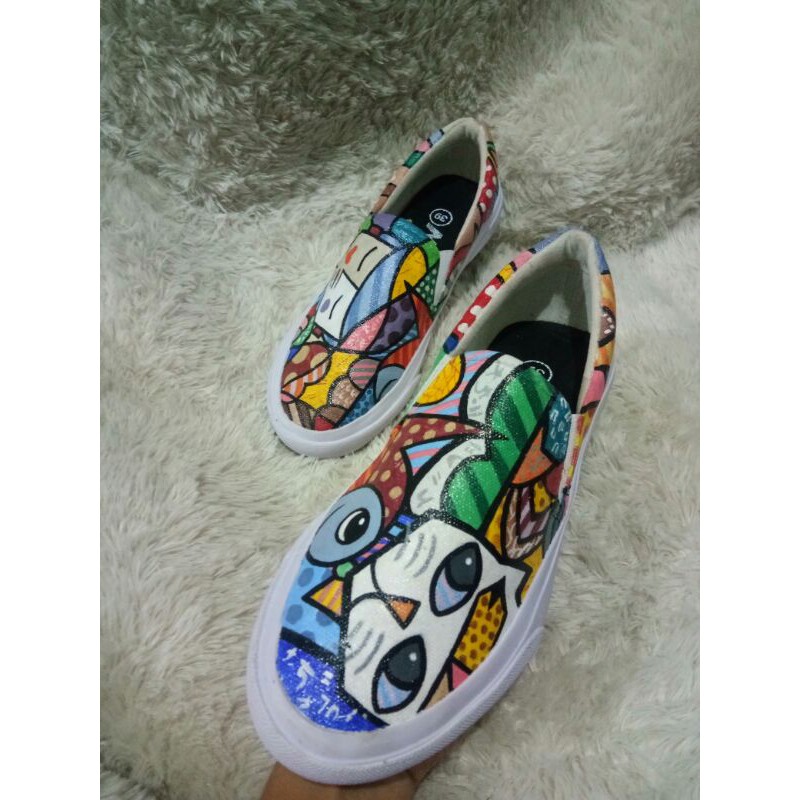 Jual sepatu lukis mozaik | Shopee Indonesia