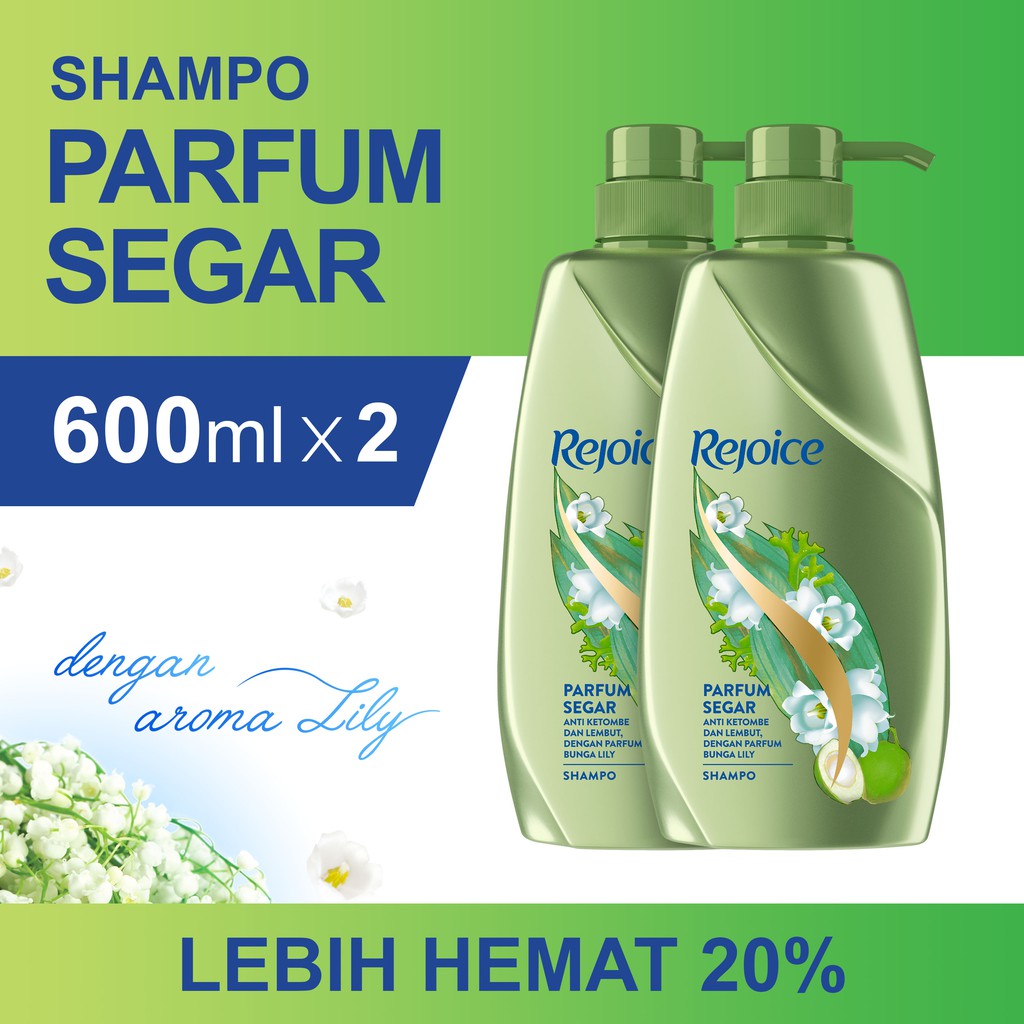 Jual Rejoice Parfum Segar Shampoo 600 ml Paket isi 2 (Lebih Hemat) | Shopee Indonesia