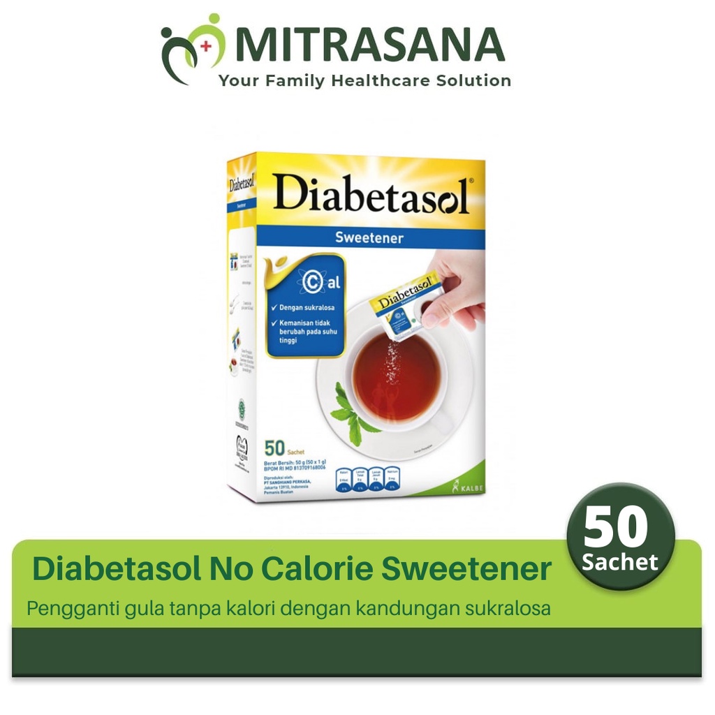 Jual Diabetasol No Calorie Sweetener 50 Sachet | Shopee Indonesia