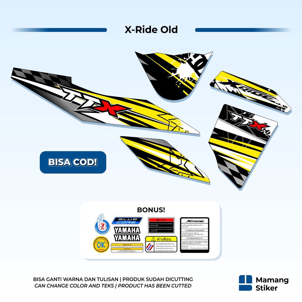 Jual Striping XRIDE Old Variasi (2) X Ride 115 Lama Sticker Stiker ...