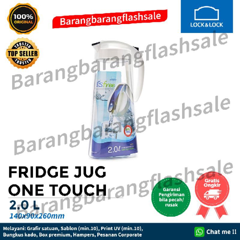 Jual Lock n Lock ABF632 Bisfree One Touch Bottle Fridge Pitcher Teko ...