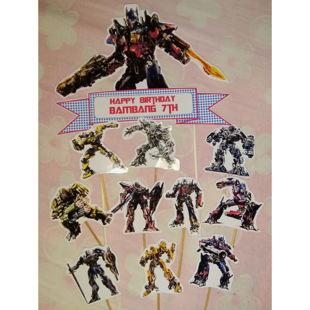 Jual topper kue transformer hiasan kue robot | Shopee Indonesia