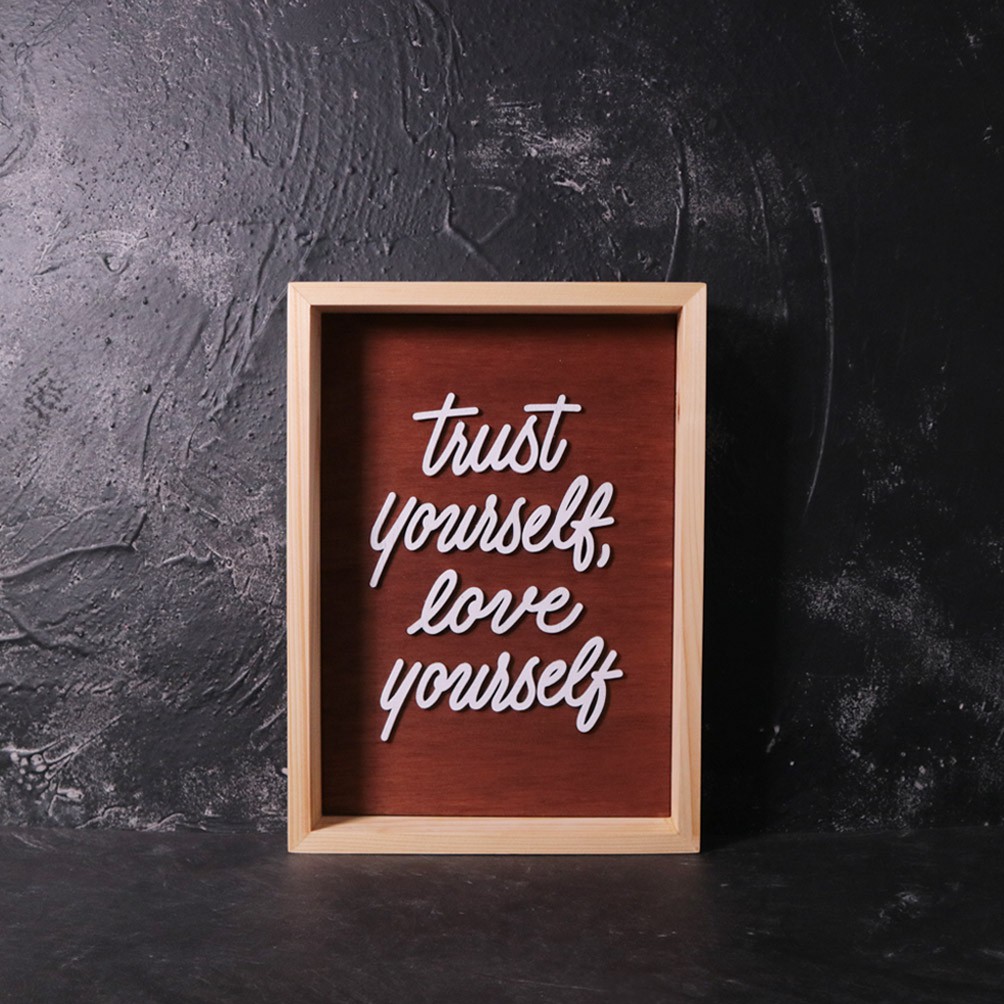 Jual Magna Wooden Frame | Trust Yourself | 21 x 30 cm | Hiasan Dinding ...