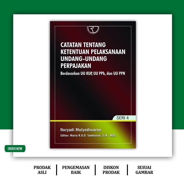 Jual Catatan Tentang Ketentuan Pelaksanaan Undang-Undang Perpajakan ...