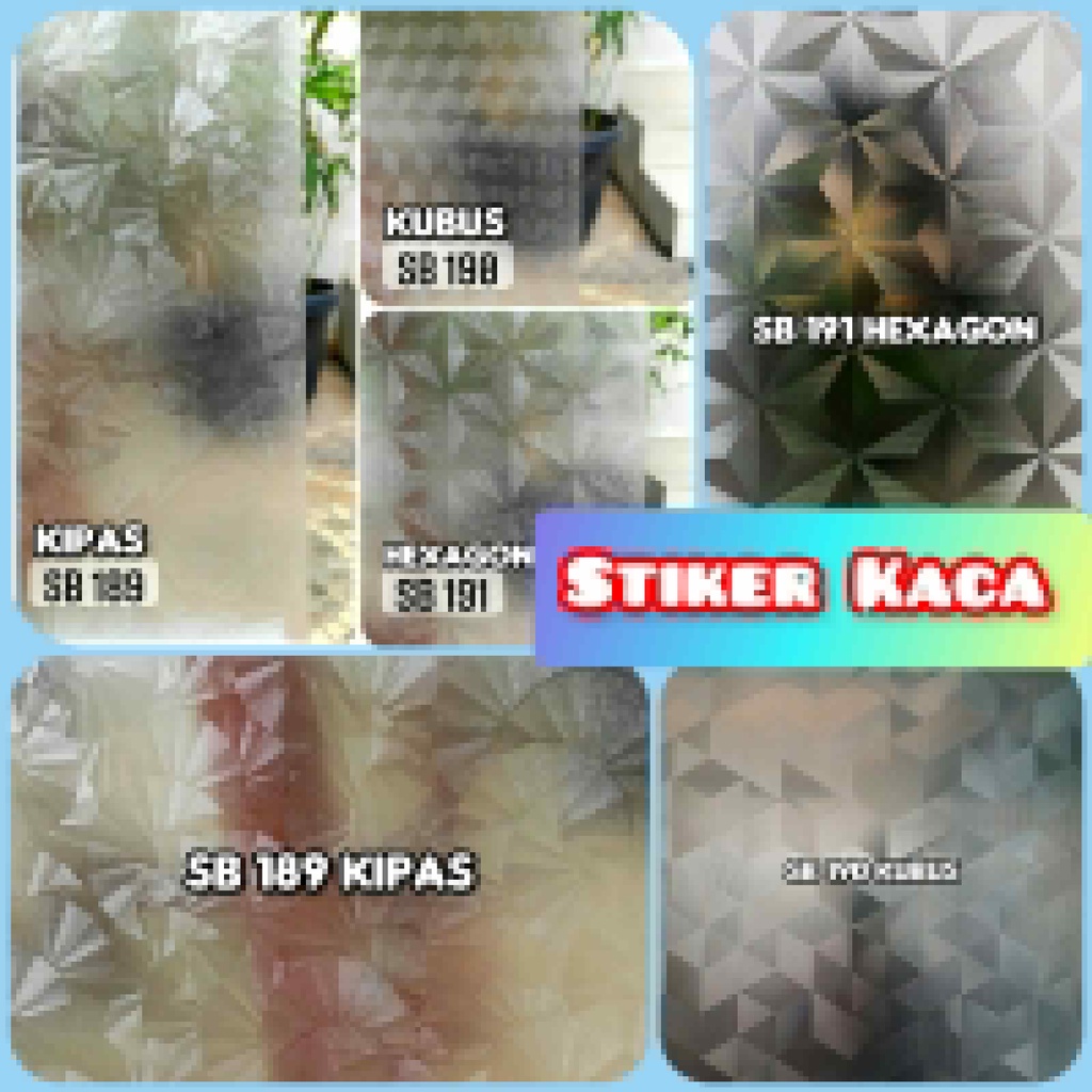 Jual SUNBLAST KACA SB 189 190 191 SUN BLAST MOTIF KIPAS KUBUS HEXAGON ...