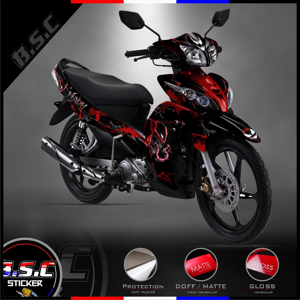 Jual Decal FULL BODY Sticker Jupiter Z Robot Motif Red Venom Carnige ...