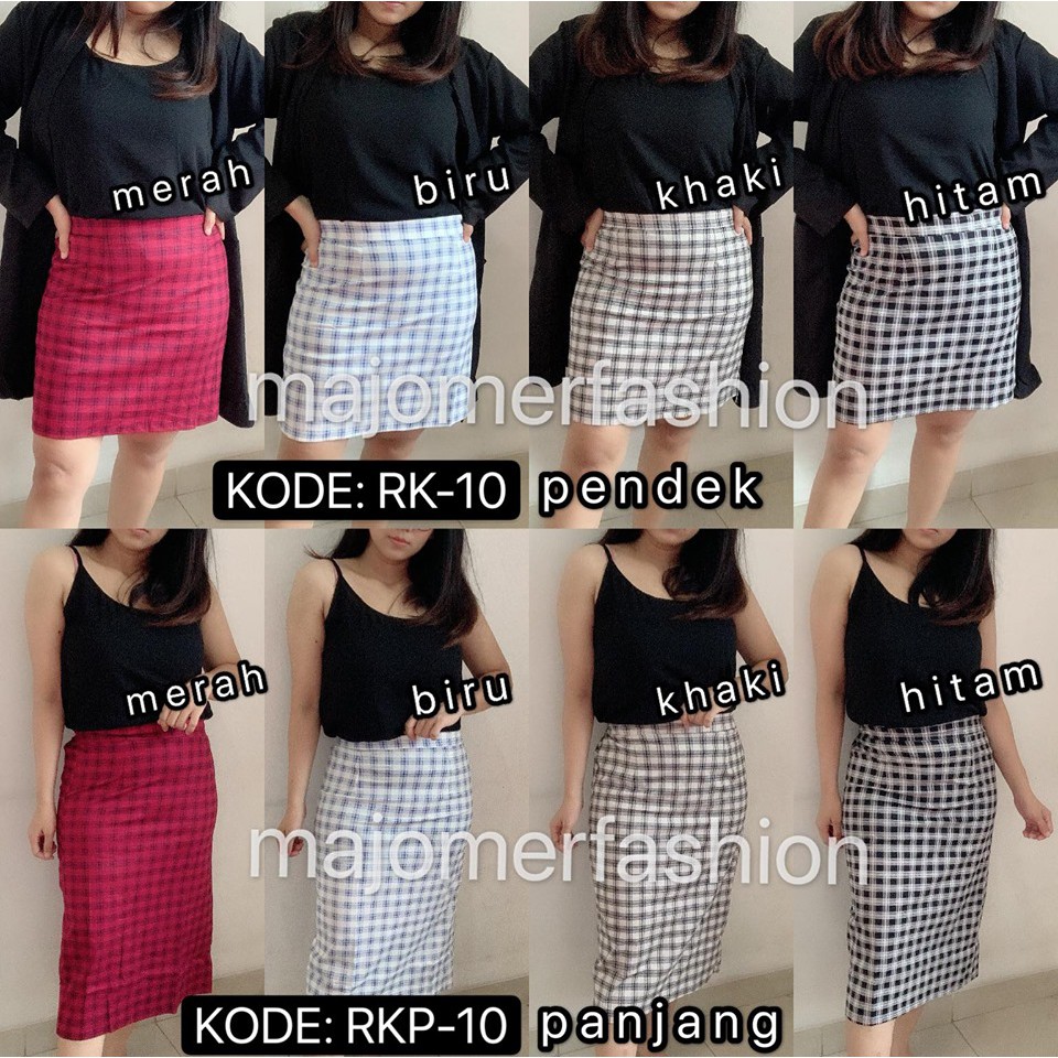 Jual MAJOMER ® | TEN SKIRT TARTAN / PENCIL SKIRT / ROK TARTAN / ROK ...