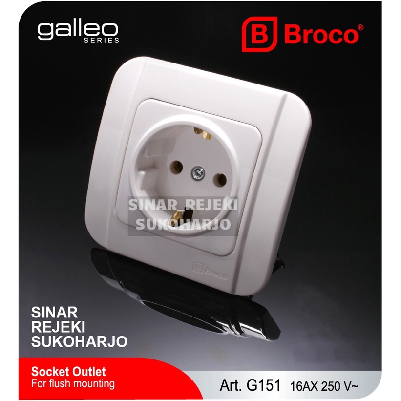 Jual Broco Galleo Stop Kontak IB / Inbow / Tanam | Shopee Indonesia