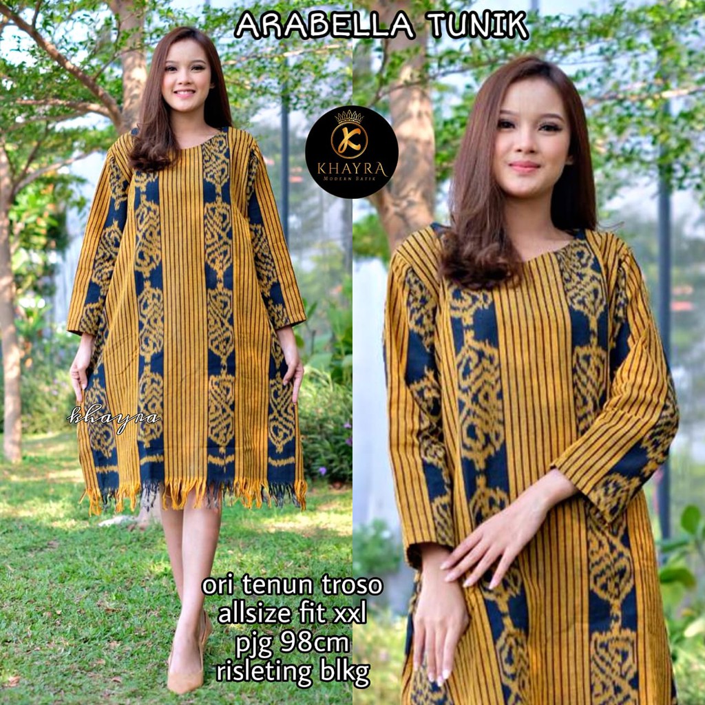 Jual Tunik Tenun Arabella by Batik Khayra | Shopee Indonesia