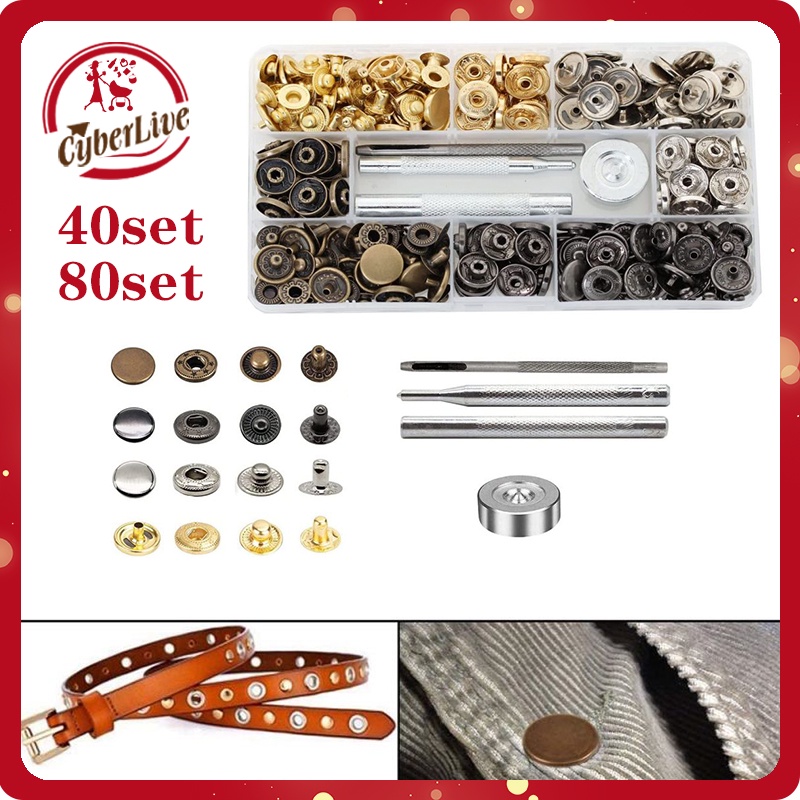 Jual 40 80set Kancing Jepret Besi Dan Alat Pasang Kancing Snap Button ...