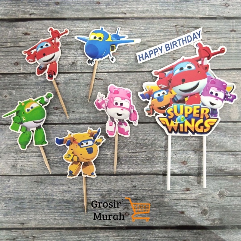 Jual Cake Topper Super Wings/Topper Kertas Super Wings | Shopee Indonesia