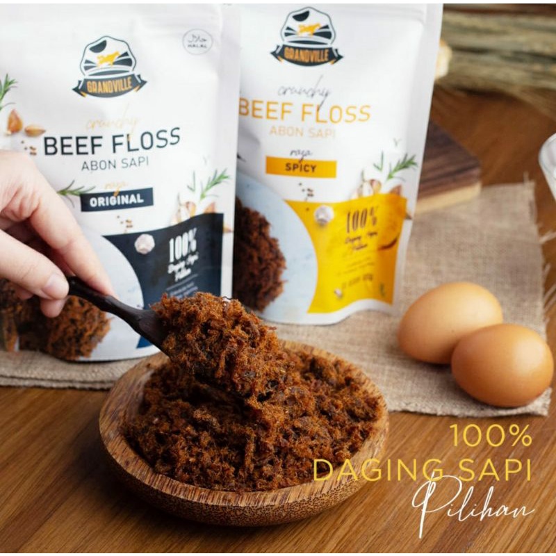 Jual ABON GRANDVILLE BEEF ORIGINAL / SPICY ( ABON NON GSM ABON ANAK ...