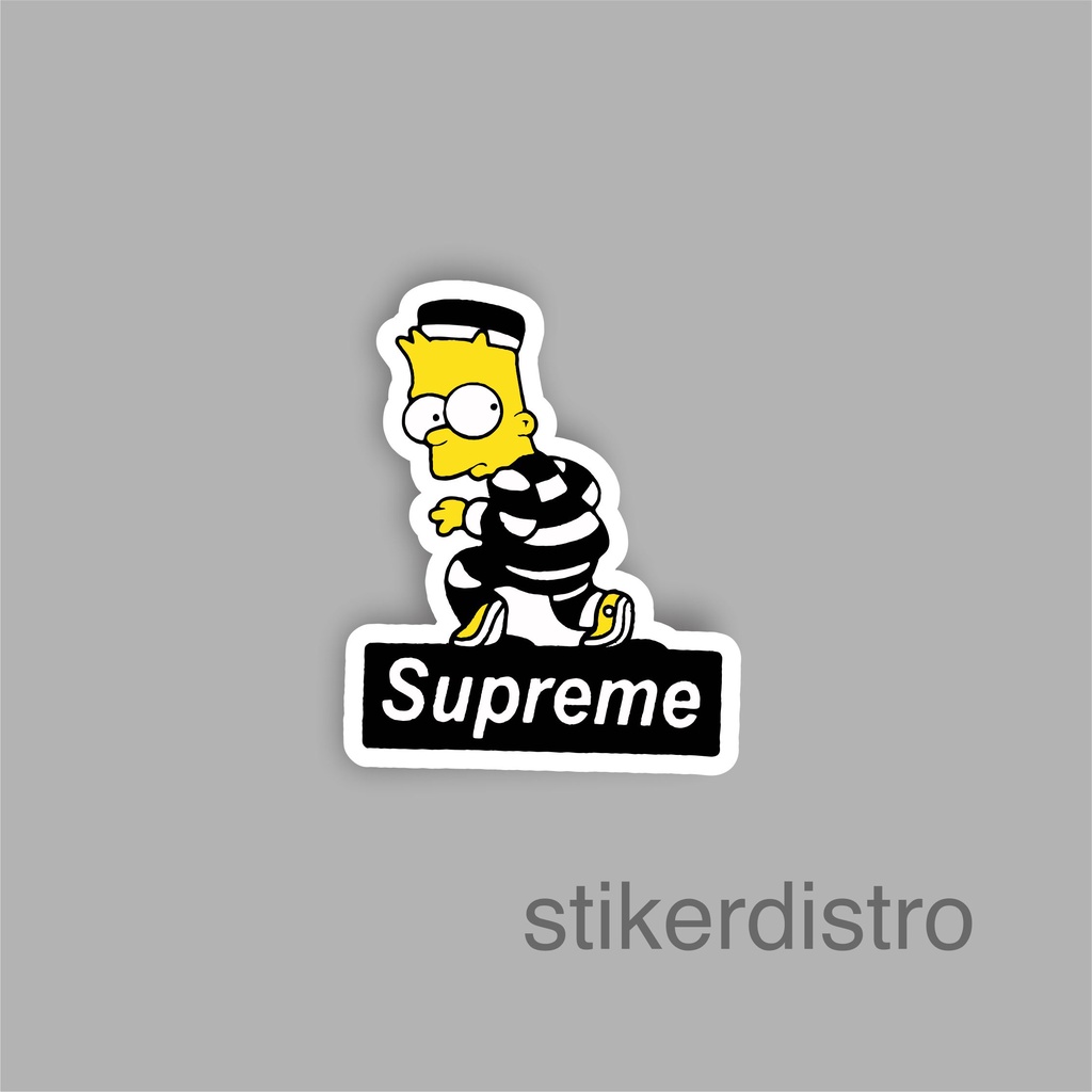 Jual Stiker Sticker Supreme SIMPSONS Black Case Phone Logo Brand Skate ...