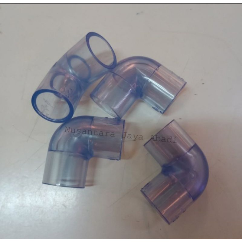 Jual Elbow Knee PVC Clear Bening Transparan Sch 40 2 " inchi | Shopee ...
