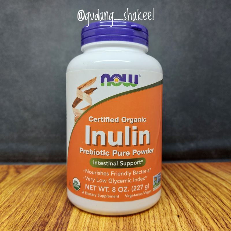 Jual Now Foods Certified Organic Inulin Prebiotic Pure Powder 227 gr ...
