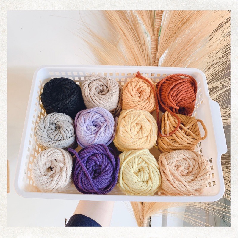 Jual [ARTISTY ID] Tali katun makrame (PERGULUNG) 4mm | Shopee Indonesia