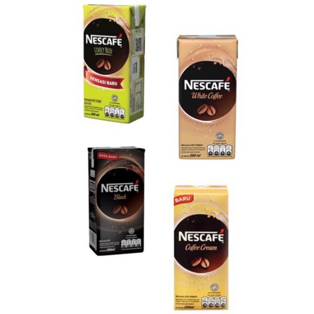 Jual Nescafe Kotak 200ml LivelyYuzu/WhiteCoffee/CoffeeCream/Black | Shopee Indonesia