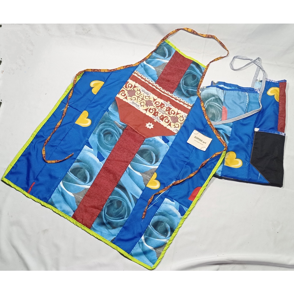 Jual CELEMEK APRON SAMBUNGAN KAIN PERCA DEWASA DAPUR MASAK | Shopee ...