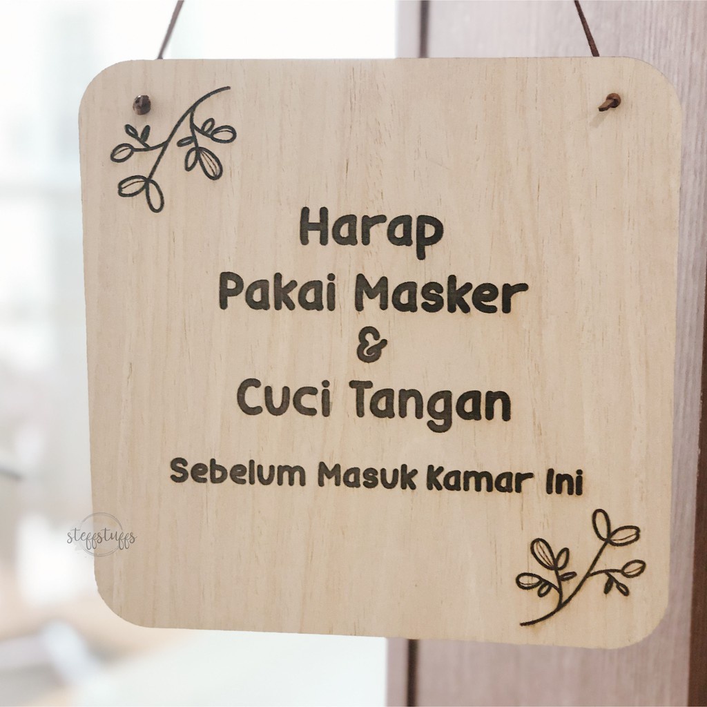 Jual PANDEMIC ROOM SIGNAGE | Gantungan Pintu Kamar Anak Masker Jaga ...