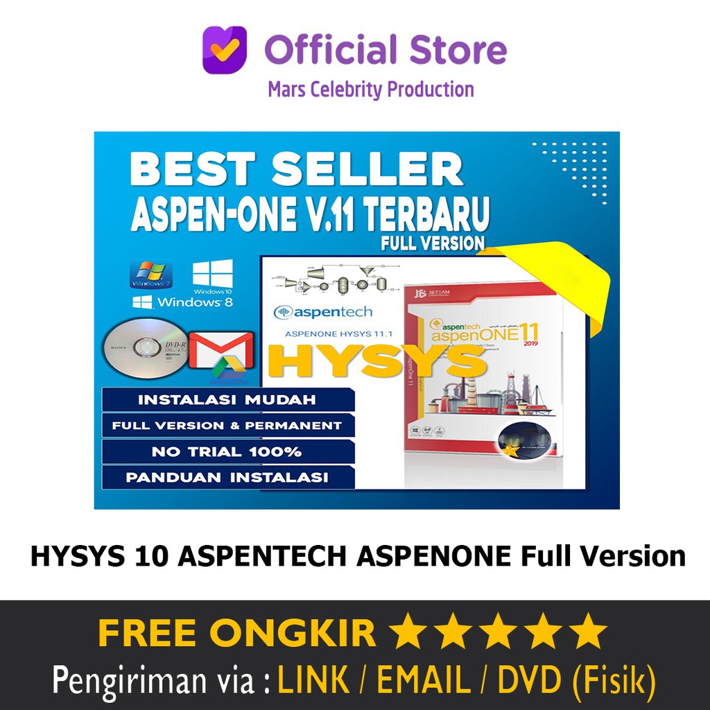 Jual Software HYSYS 10 ASPENTECH ASPENONE FULL VERSION TERBARU ASPEN ...