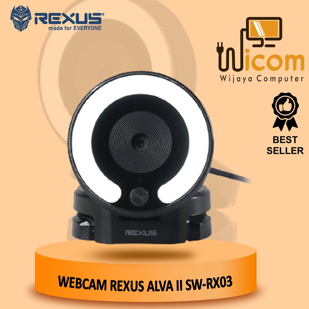 Jual Rexus Webcam Alva II SW-RX03 With Mic + Ring Light Origiinal Rexus | Shopee Indonesia
