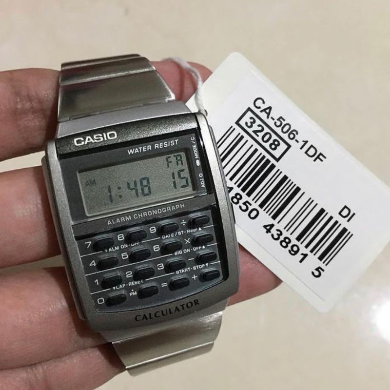 Jual Jam tangan digital pria Casio databank calculator CA-506-1D ...
