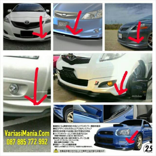 Jual MULTI DEFLEKTOR/DUCKTAIL/BUMPER LIPS Bahan Karet Perekat 3M ...