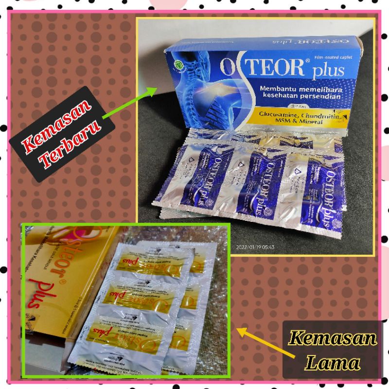 Jual Osteor plus -Kemasan Strip isi 6 kaplet- Suplemen tulang dan ...