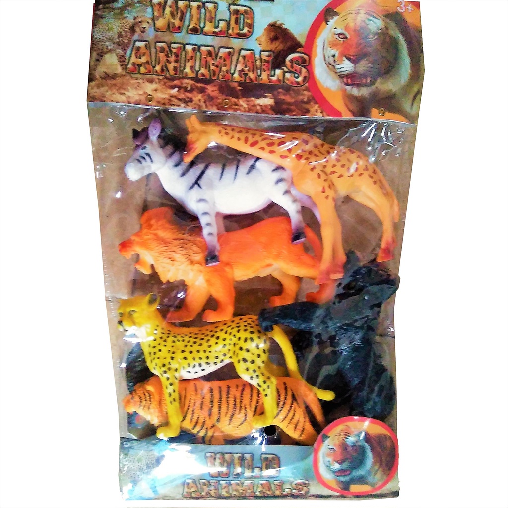 Jual MAINAN FIGURE BINATANG MINIATUR HEWAN ISI 6 ZEBRA SINGA HARIMAU ...