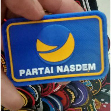 Jual patch ruber partai Nasdem logo partai Nasdem emblem karet partai ...