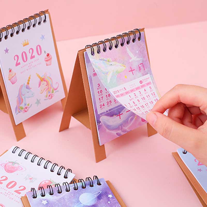 Jual kalender 2020 mini meja kantor gambar kartun | Shopee Indonesia