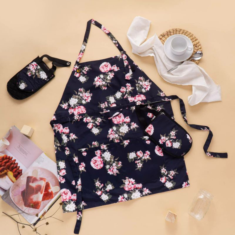 Jual Apron/Celemek/Baju masak koki/chef wanita/ibu2 bahan tahan air ...