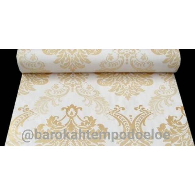 Jual Wallpaper Sticker Motif Batik Emas Warna Dasar Putih | Shopee ...