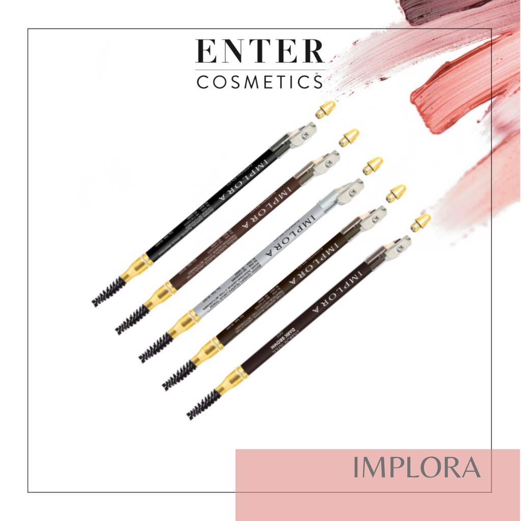 Jual Implora Eyebrow Pencil 2in1 | Shopee Indonesia