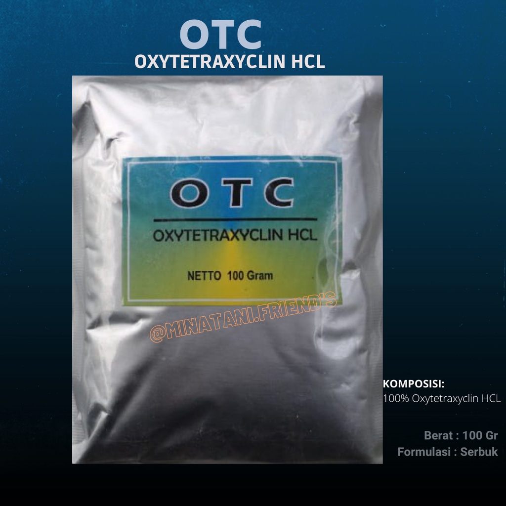 Jual OTC 100 gram Boster Oxytetracylin HCL Obat Antibiotik Ikan Udang ...