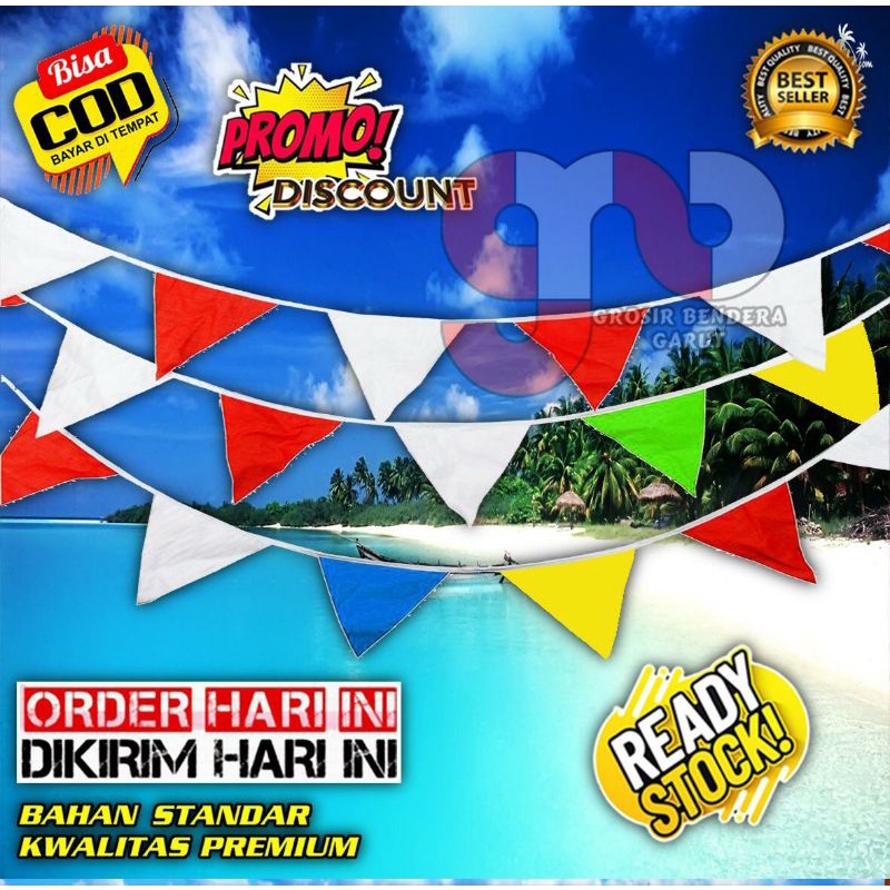 Jual bendera renteng/serbaguna pnjng 5 meter | Shopee Indonesia