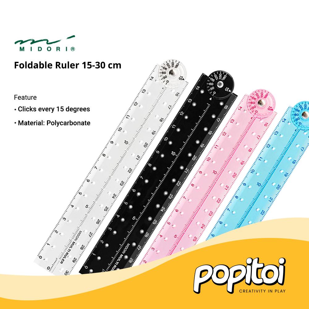 Jual MIDORI Foldable Ruler 15-30 cm Penggaris Lipat Japan | Shopee ...