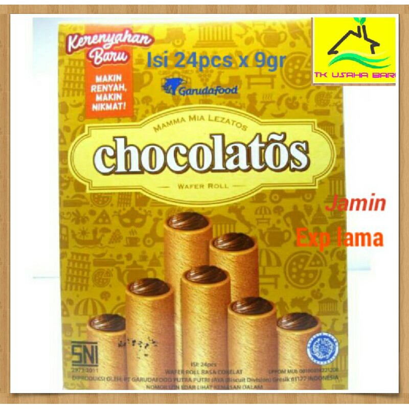 Jual Chocolatos Wafer Roll - 1Box isi 24 Pcs x 9Gr | Shopee Indonesia