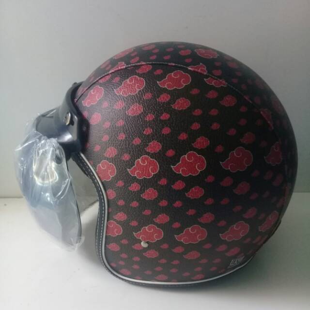 Jual Helm Retro Dewasa full kulit motif Batik Akatsuki | Shopee Indonesia