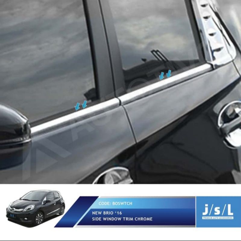 Jual list kaca samping new Brio chrome jsl | Shopee Indonesia